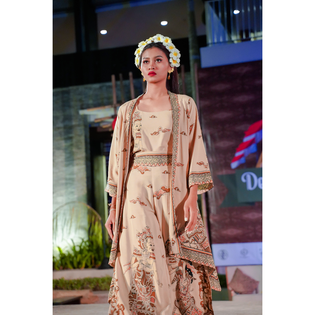Jual Cap Bali Setelan Blazer Panjang Wanita – Motif Wayang Kamasan ...