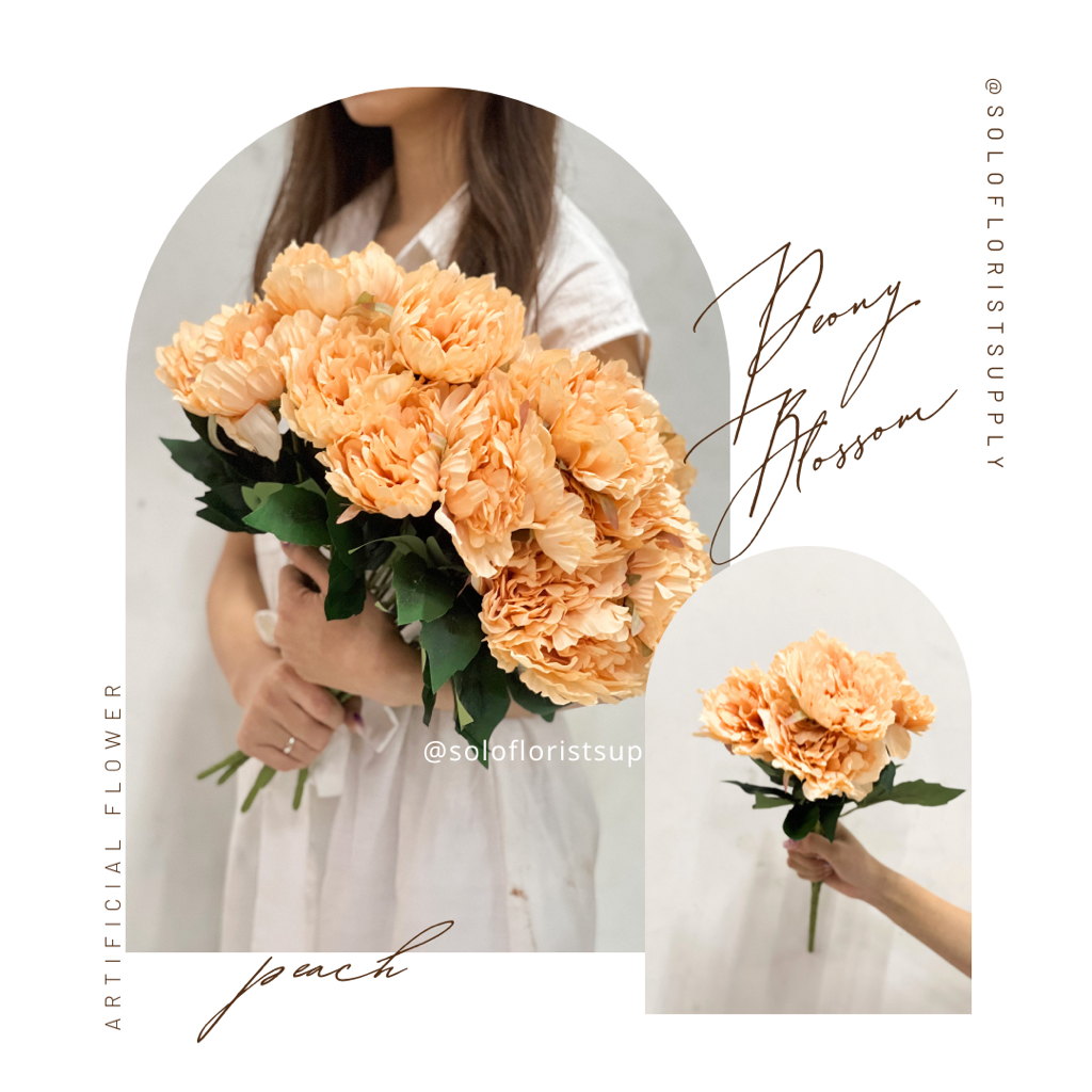 Jual PEONY BLOSSOM X5 Artificial Flower buket Home Wedding Table ...