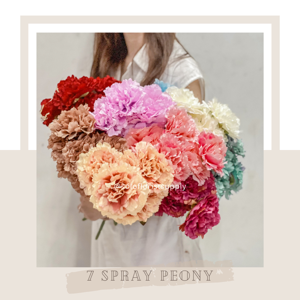 Jual 7 SPRAY PEONY X7 Artificial Flower buket Home Wedding Table ...
