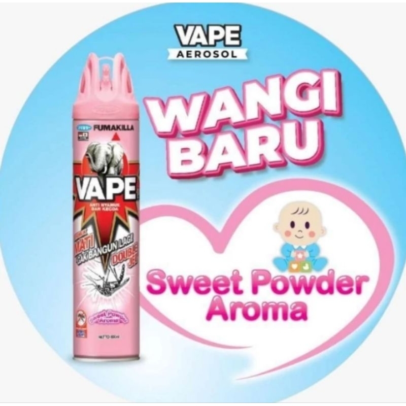 Jual Fumakilla Vape Aerosol Sweet Powder Aroma 600 ml | Shopee Indonesia