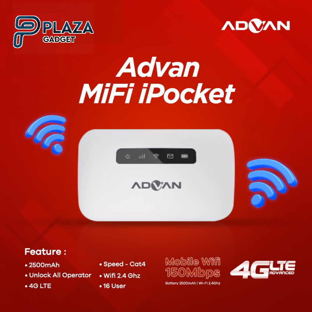 Jual MIFI Advan iPocket / i Pocket MF01 MIFI Baterai 2500mAh Unlock All ...