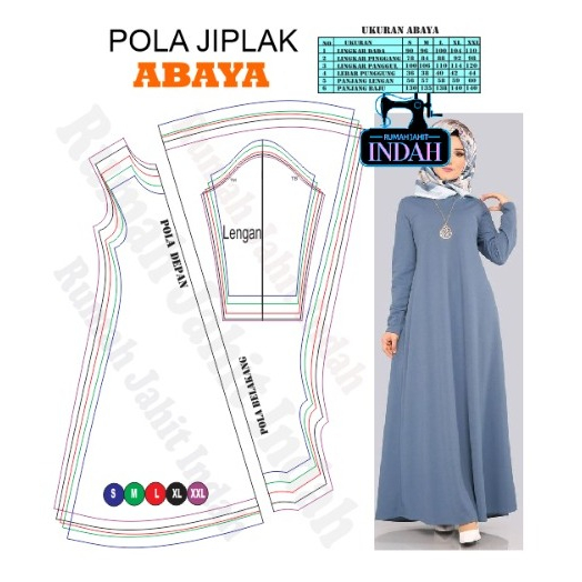 Jual POLA ABAYA POLA GAMIS DEWASA LENGAN STANDAR POLA INSTAN POLA JIPLAK | Shopee Indonesia