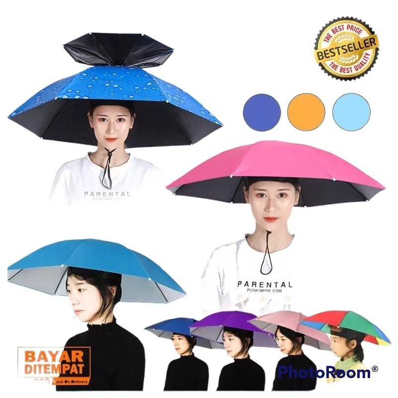 Jual Payung Topi Besar Ukuran Diameter 70 80 95 Cm-Topi Payung Mancing ...