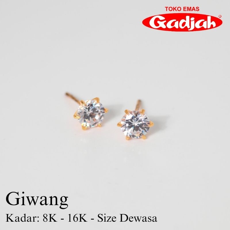 Jual Giwang Emas Tusuk Solitaire Nagita ( TU ) - Toko Emas Gadjah ...