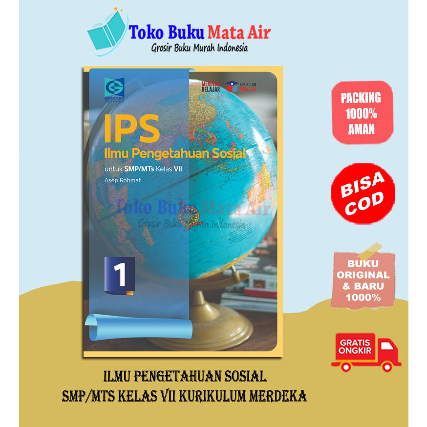 Jual IPS ILMU PENGETAHUAN SOSIAL SMP/MTS KELAS 7 8 9 KUR MERDEKA - GRAFINDO | Shopee Indonesia
