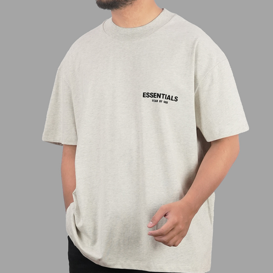 Jual Essentials FOG Flocked Light Oatmeal Tee SS22 | Shopee Indonesia