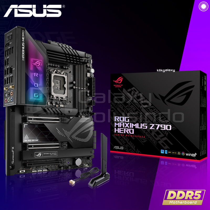 Jual ASUS ROG MAXIMUS Z790 HERO WiFi Intel LGA1700 Z790 DDR5 Raptor ...