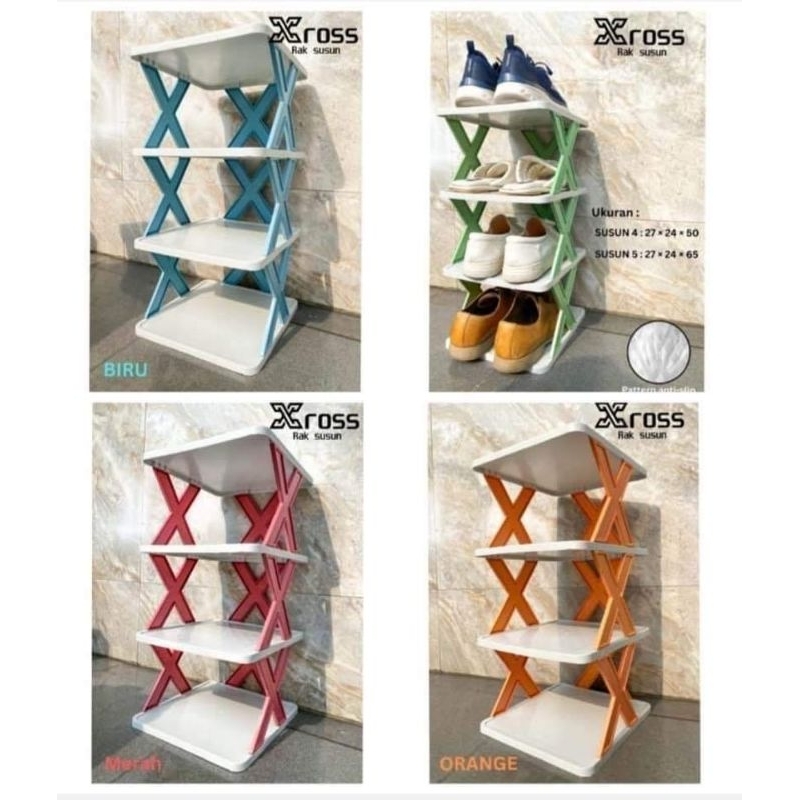 Jual Rak Sepatu Plastik Susun 4 Xross | Shopee Indonesia