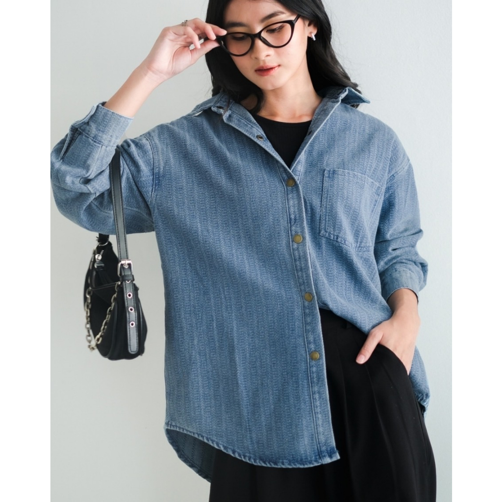 Jual Myrubylicious HAYZA DENIM SHIRT KODE 8893 | KEMEJA | KEMEJA WANITA ...