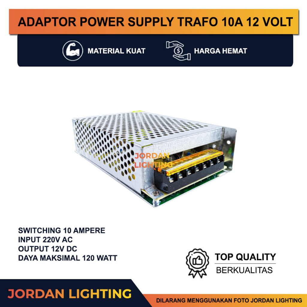 Jual Adaptor Power Supply 12V 10A Switching LED Trafo 10 Ampere | Shopee Indonesia