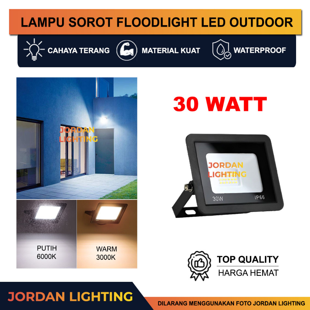 Jual Lampu Sorot LED 30W Flood Light Tembak Outdoor 30 Watt | Shopee Indonesia