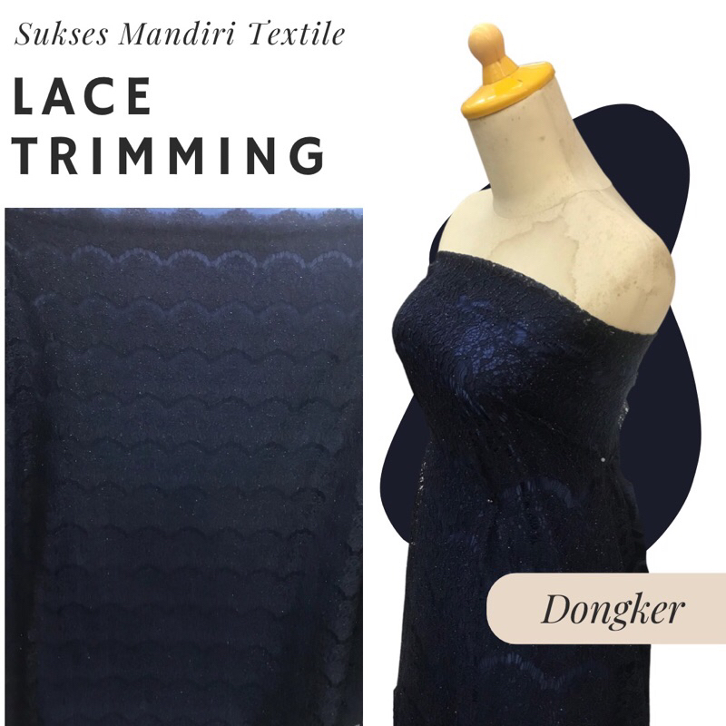 Jual Brokat Lace trimming/ Lace pinggiran/ Lace renda trimming Renda ...