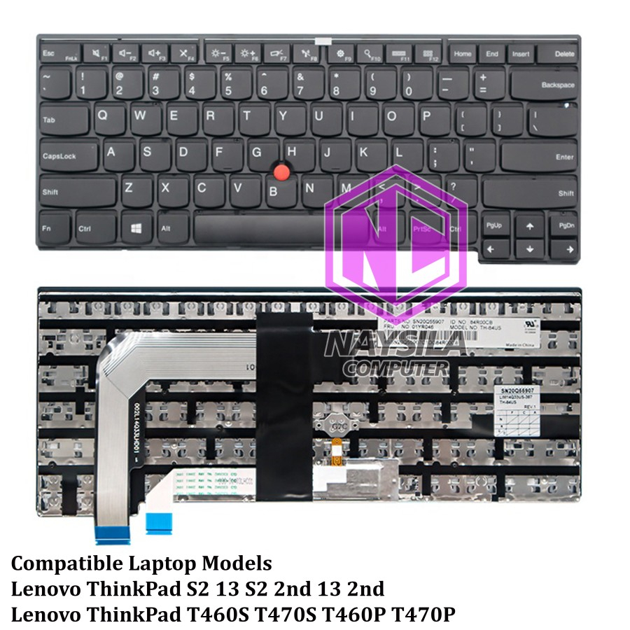Jual Keyboard Lenovo ThinkPad T460S T470S T460P T470P Non-Backlit ...
