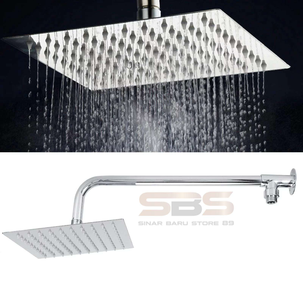Jual Wall Shower Rainfall Pipa Dan Kepala Shower Hujan Stainlless ...