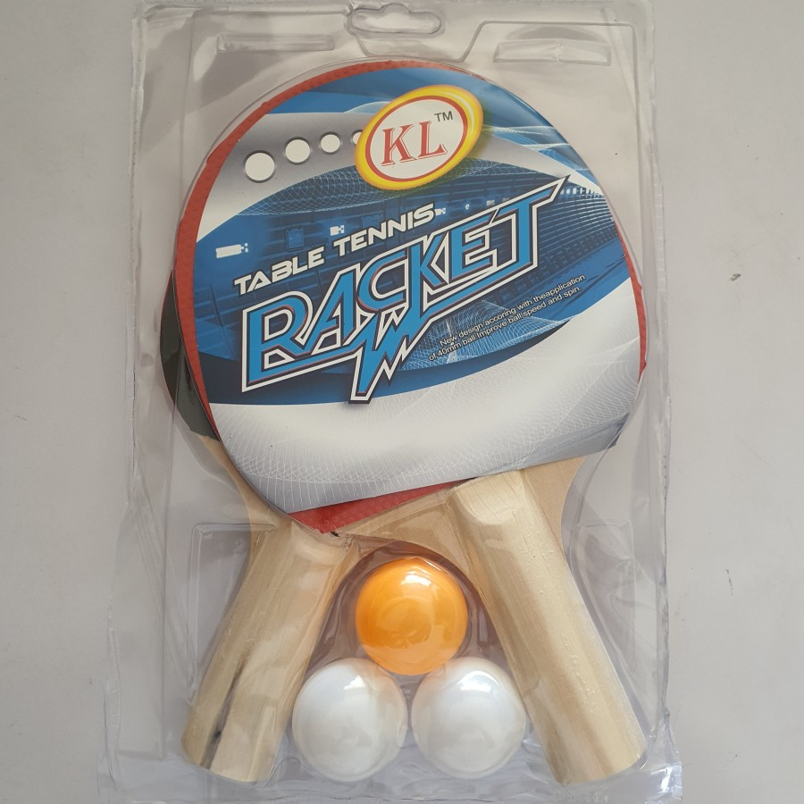 Jual Set Bet Ping Pong Tenis Meja + Bola Ping Pong / Bat Pingpong Polos ...