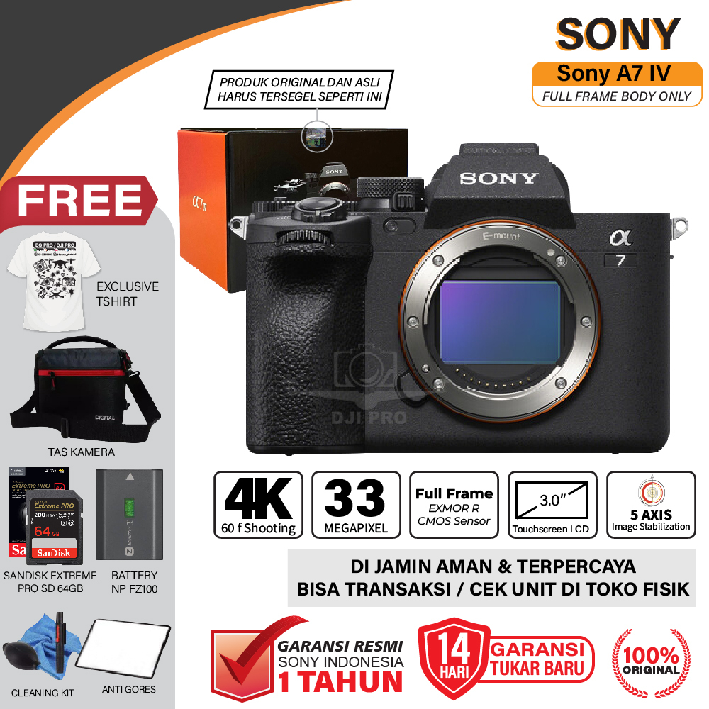 Jual Sony A7 IV Body Mirrorless Camera Alpha 7 Mark 4 - BO - A7IV - A7 M4 | Shopee Indonesia