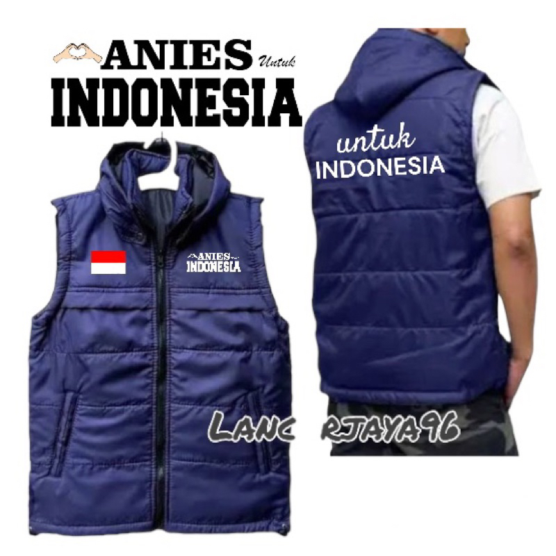 Jual Jaket Rompi Bordir Relawan Anies Baswedan / Rompi Untuk Anies ...