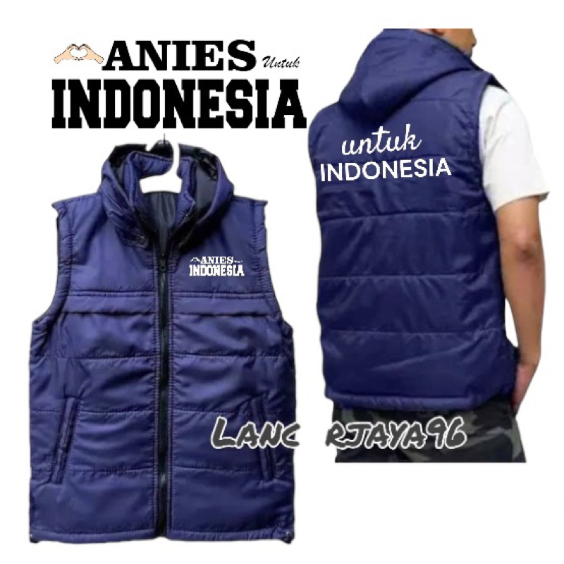 Jual Jaket Rompi Bordir Relawan Anies Baswedan / Rompi Untuk Anies ...