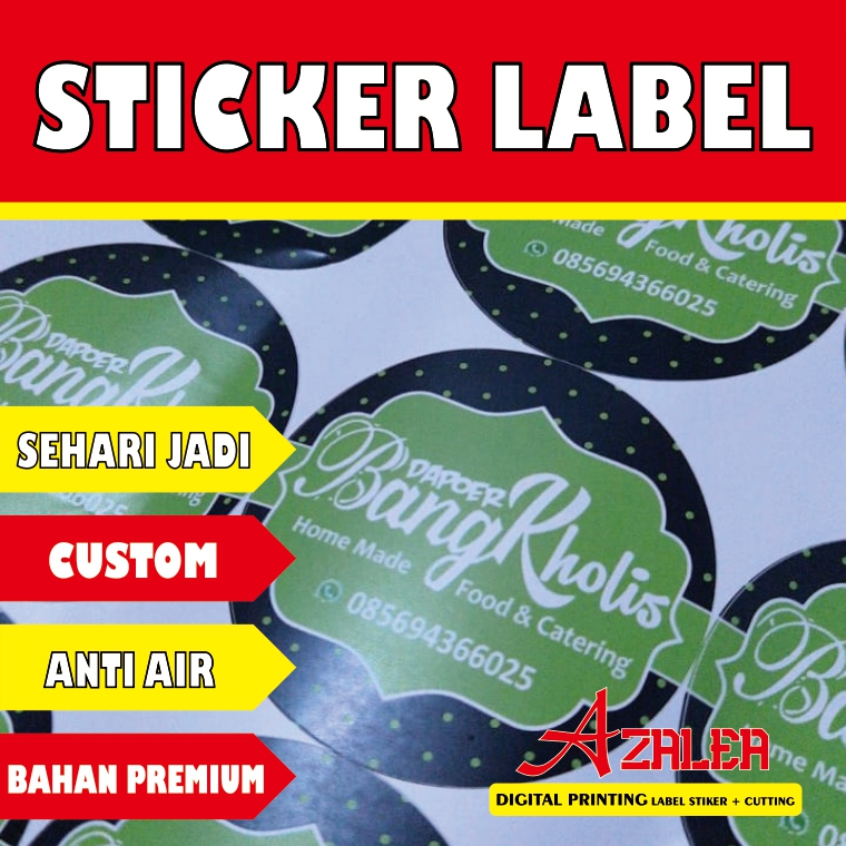 Jual Stiker Logo Label Makanan Minuman Bahan Sticker Bontak/Chromo ...