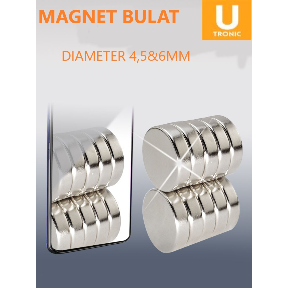 Jual Magnet Neodymium Bulat Diameter 4,5&6mm | Shopee Indonesia