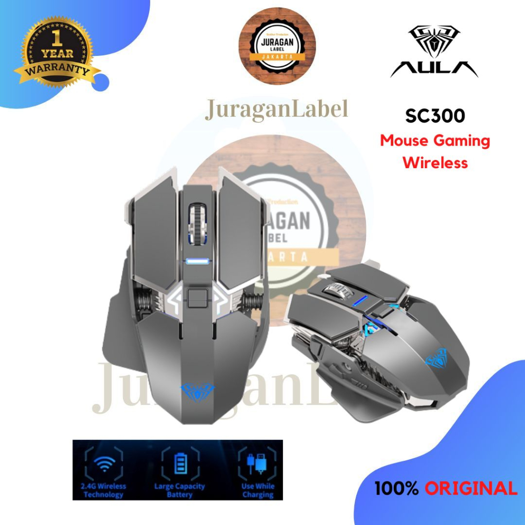 Jual Mouse Gaming Wireless Aula SC-300 RGB 2.4 GHz SC300 | Shopee Indonesia