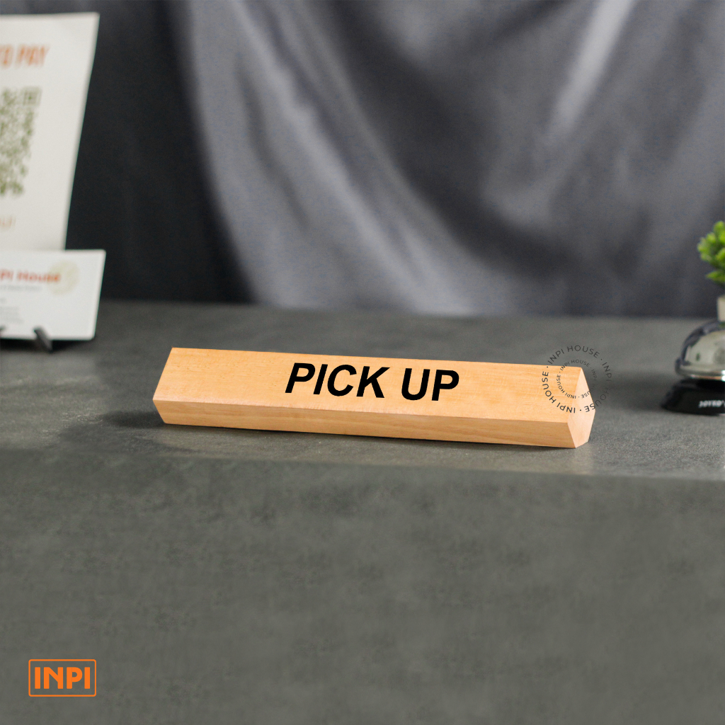 Jual sign system pick up - desk signage - penanda meja - pick up closed ...