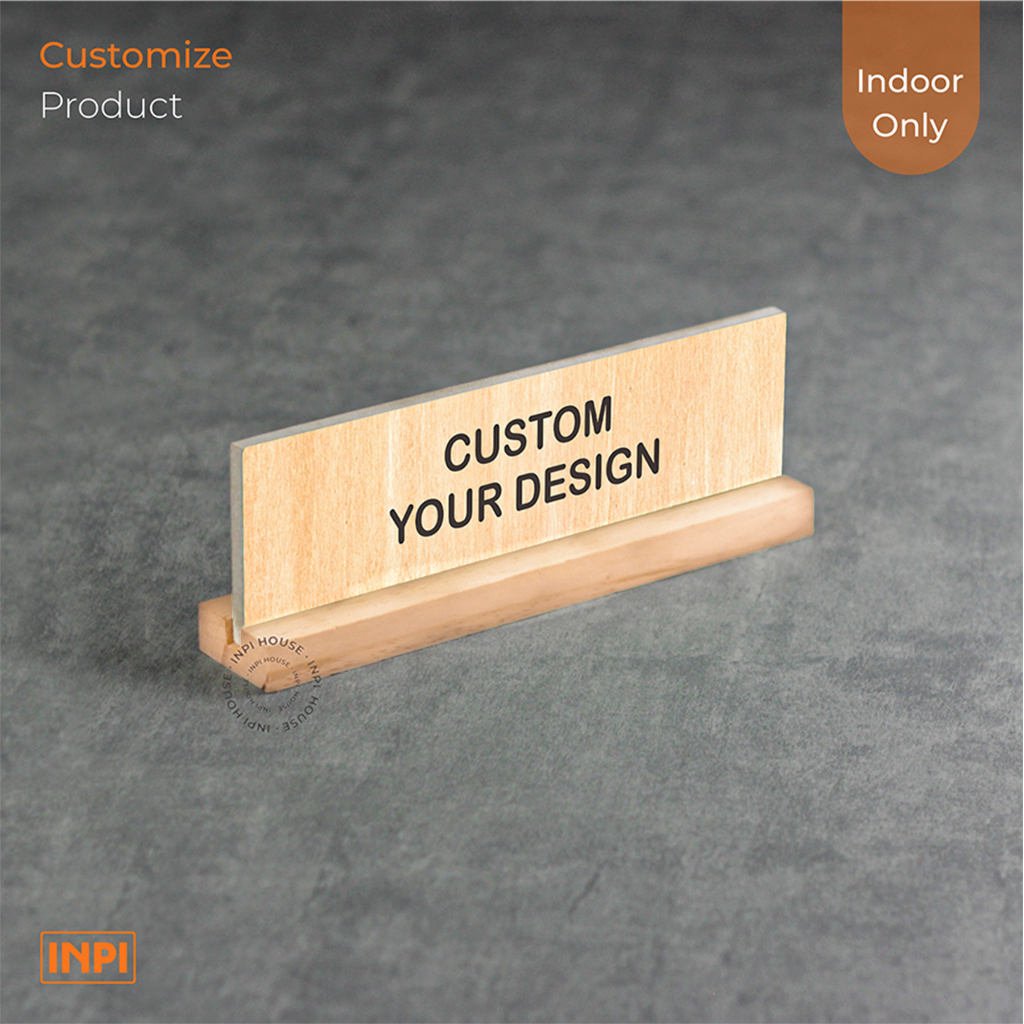 Jual INPI - Custom Papan MDF Penanda Meja Persegi Panjang 2 Sisi ...