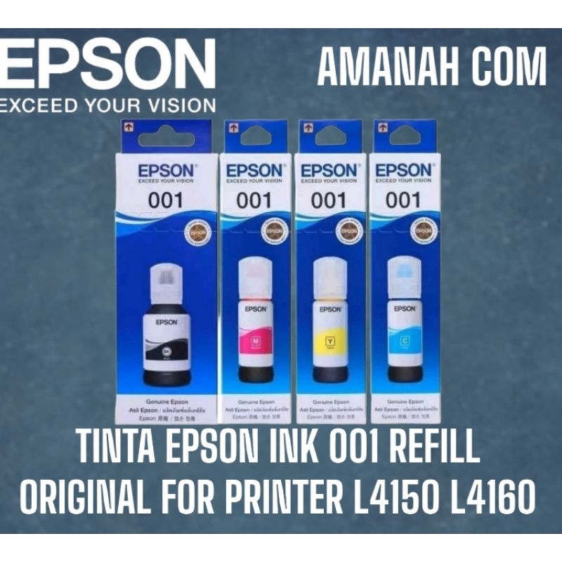 Jual TINTA EPSON INK 001 BLACK COLOR REFILL ORIGINAL FOR PRINTER L4150 ...