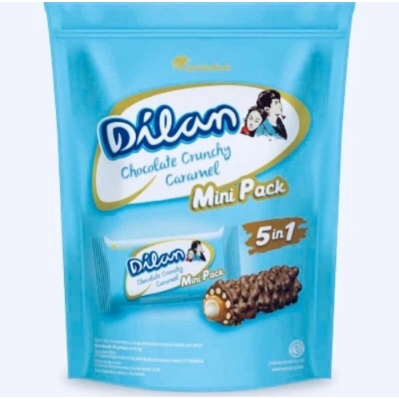 Jual dilan chocolate crunch caramel mini pack / Coklat Biskuit Dilan ...