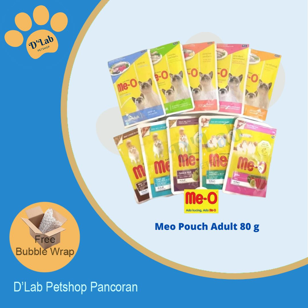 Jual MEO POUCH 80g Adult - Makanan basah kucing dewasa 80 g | Shopee ...
