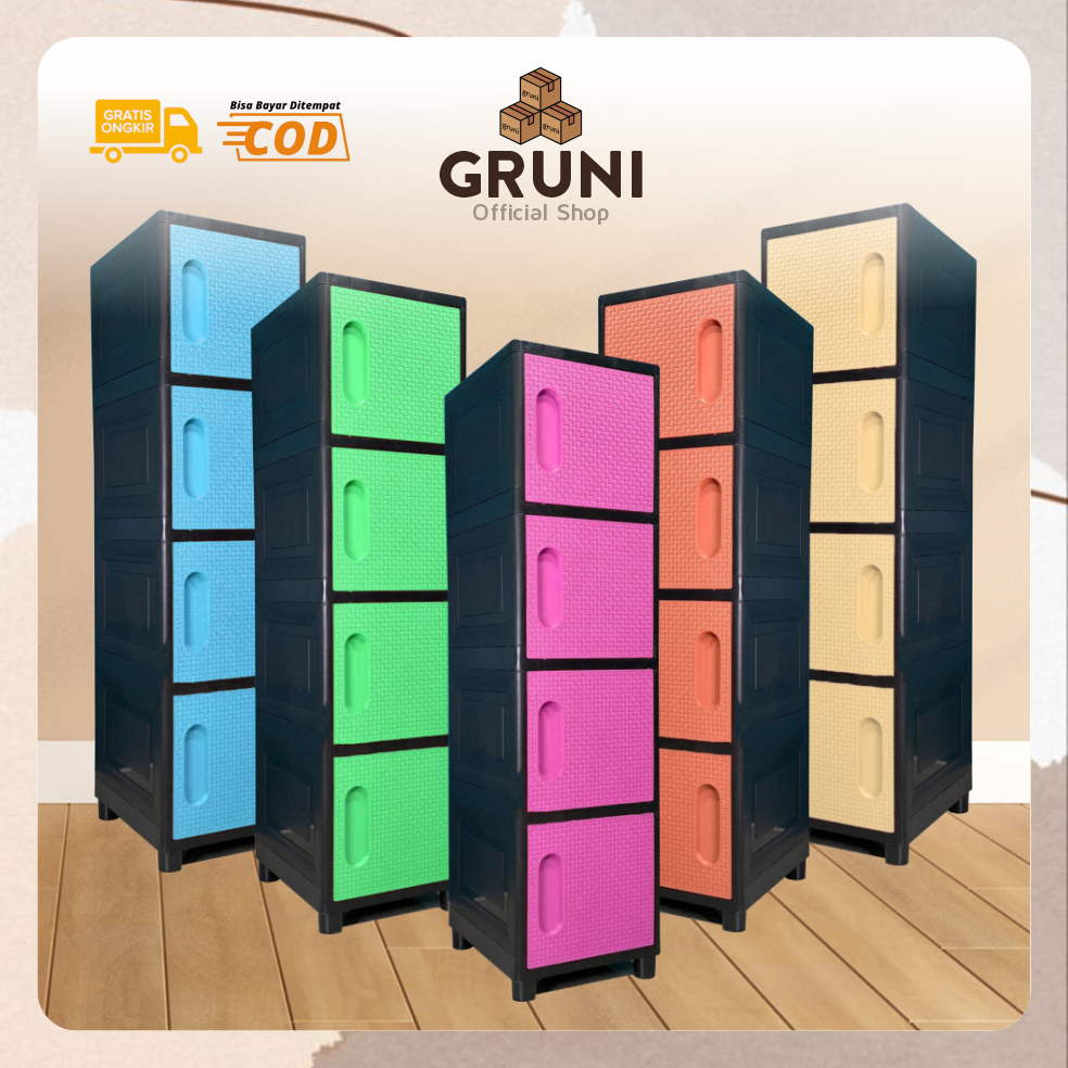 Jual GRUNI FT0015 Cabinet 4 Susun Marble Swing | Shopee Indonesia