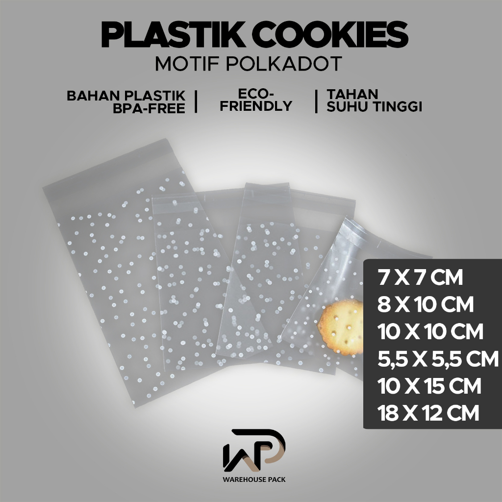 Jual ( 10 PCS ) Plastik Cookies Polkadot | Plastik Unik Motif Lucu ...