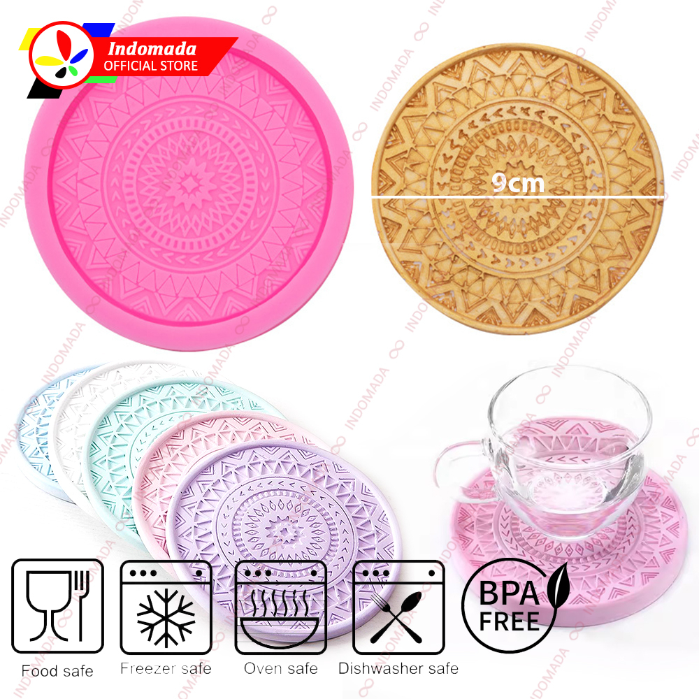 Jual Indomada Cetakan Silikon Fondant Seni Mandala Bulat Alas Tatakan ...