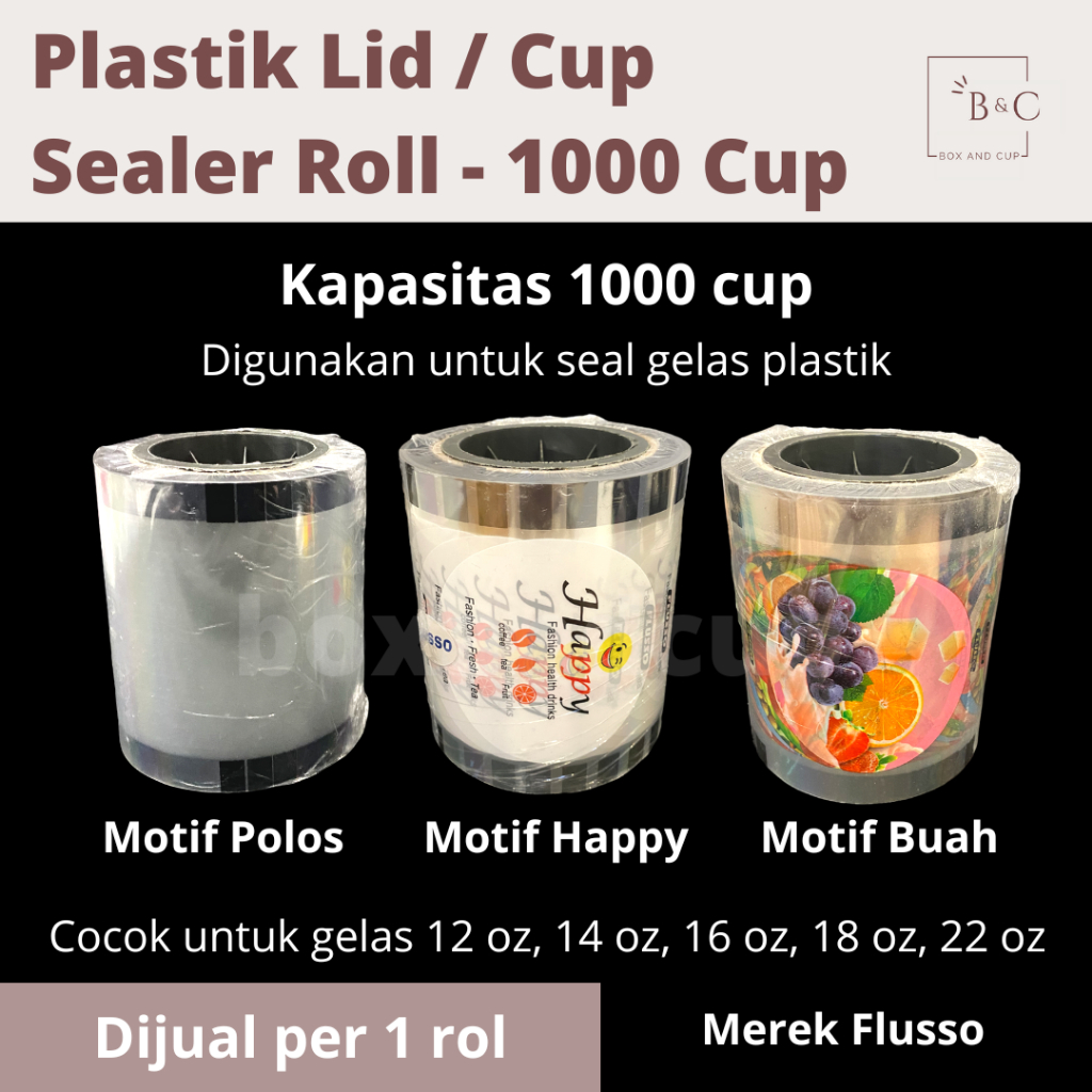 Jual Plastik Lid Sealer Cup Roll / Plastik Press Segel Gelas Plastik ...