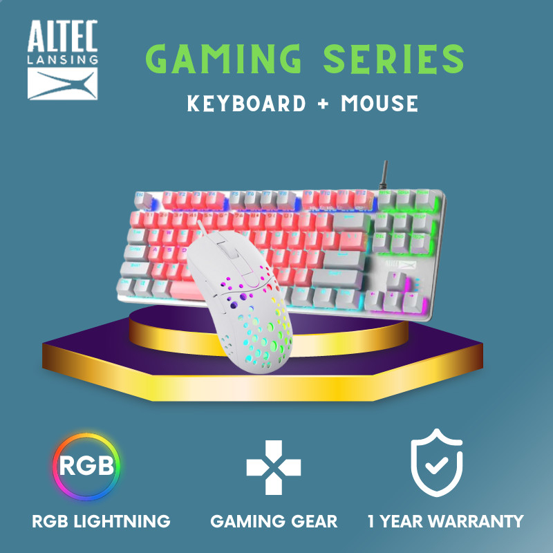 Jual ALTEC LANSING PAKET GAMING KEYBOARD + MOUSE - RGB TKL BLUE SWITCH ...