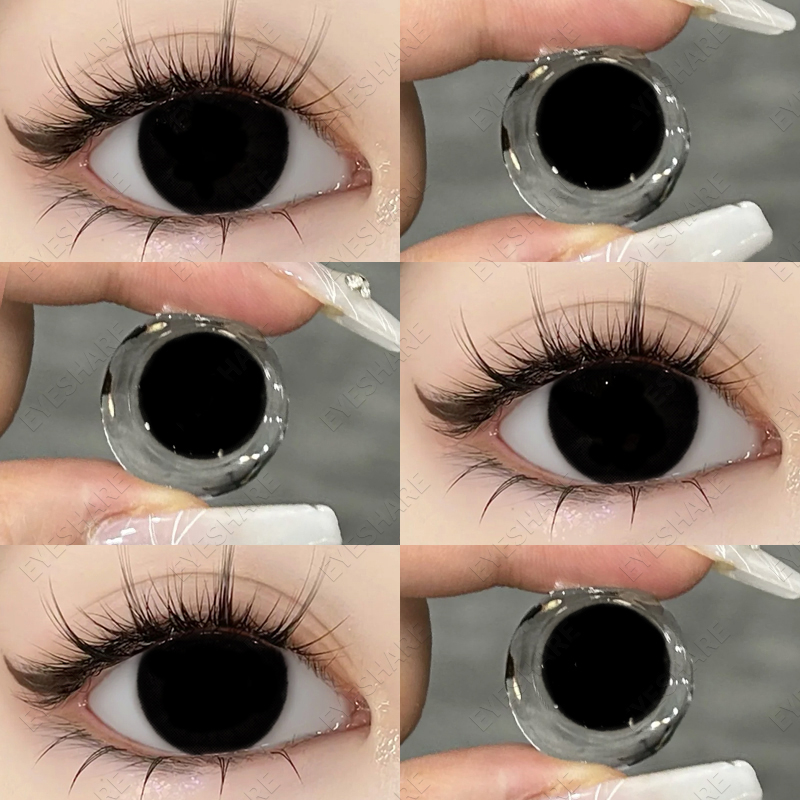 Jual [COD] Lensa Kontak Mata Hitam Penuh Lensa Kontak Softlens Cosplay ...