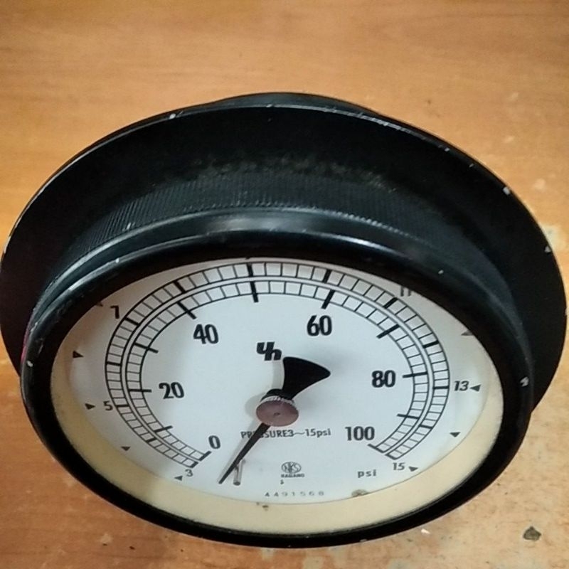 Jual pressure gauge 4" flange payung 0-100 psi drat female 1/4 NKS nagano | Shopee Indonesia