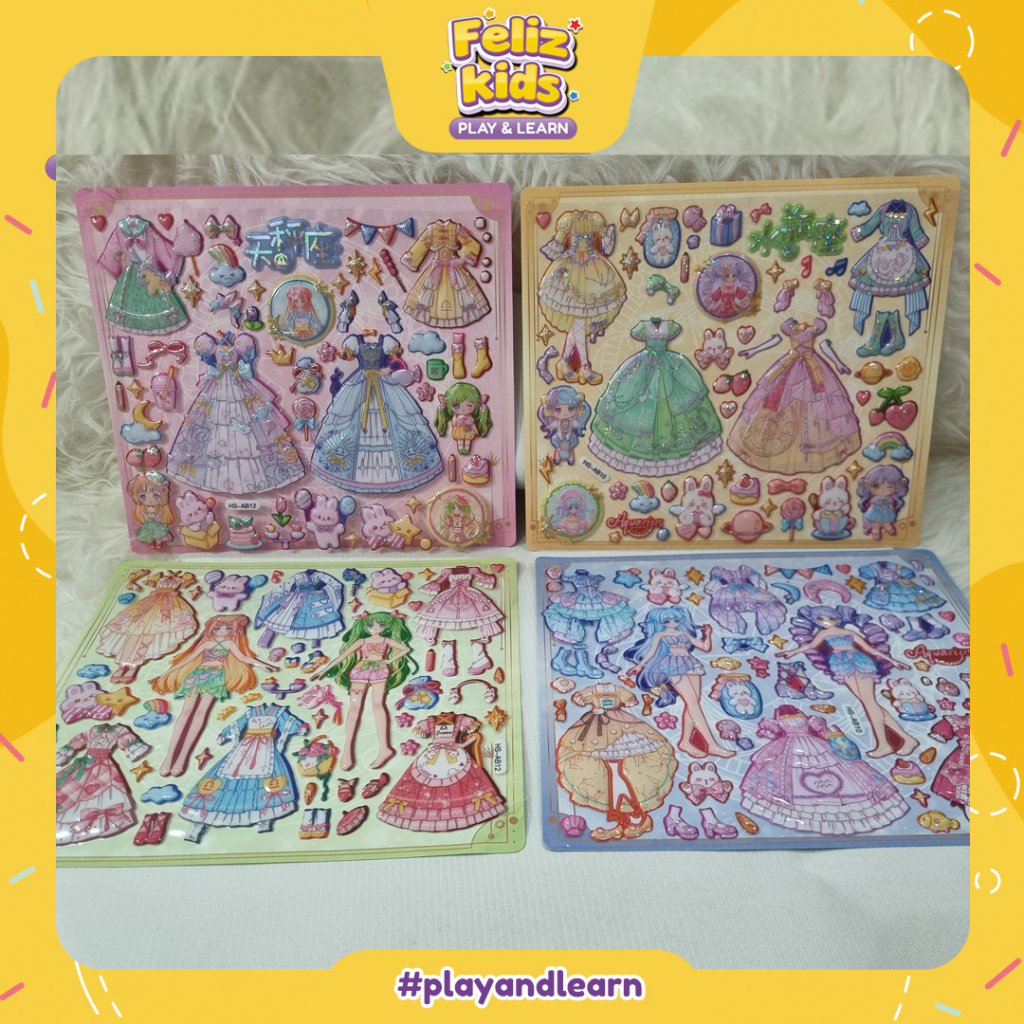 Jual [FK][ST02] Stiker DIY Fashion Baju Sticker Dress Up Book Lucu Cute ...