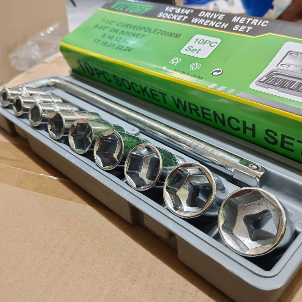 Jual Kunci Shock Sok Set 10Pcs KTP 1/2 "6 PT Ukuran 8 - 24Mm - Kunci Socket Wrench Set 10 Pcs ...