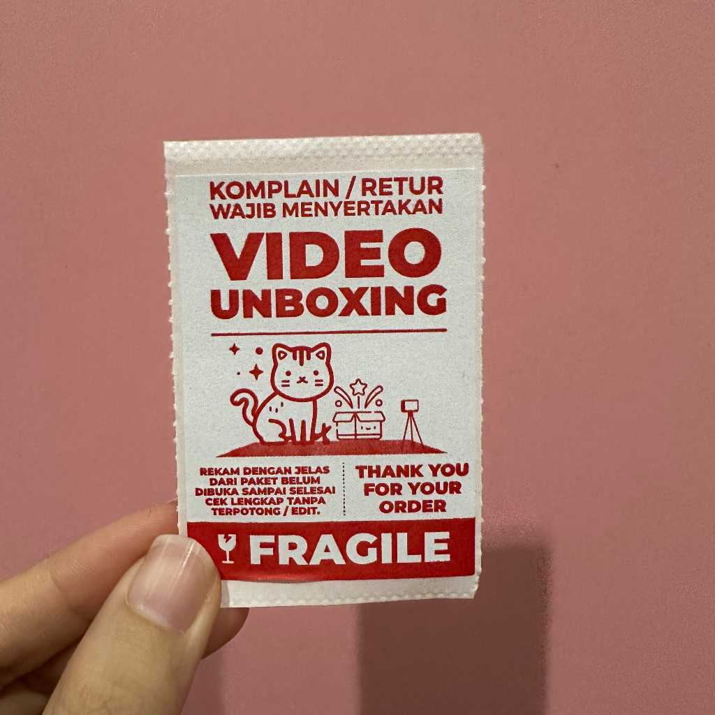 Jual Sticker UNBOXING lucu fragile paket resi 1 pcs | Shopee Indonesia