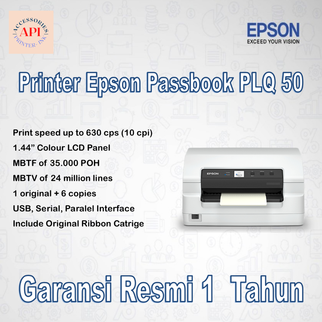 Jual Printer Epson Passbook PLQ50 PLQ 50 PLQ-50 Dot Matrix Printer Buku ...