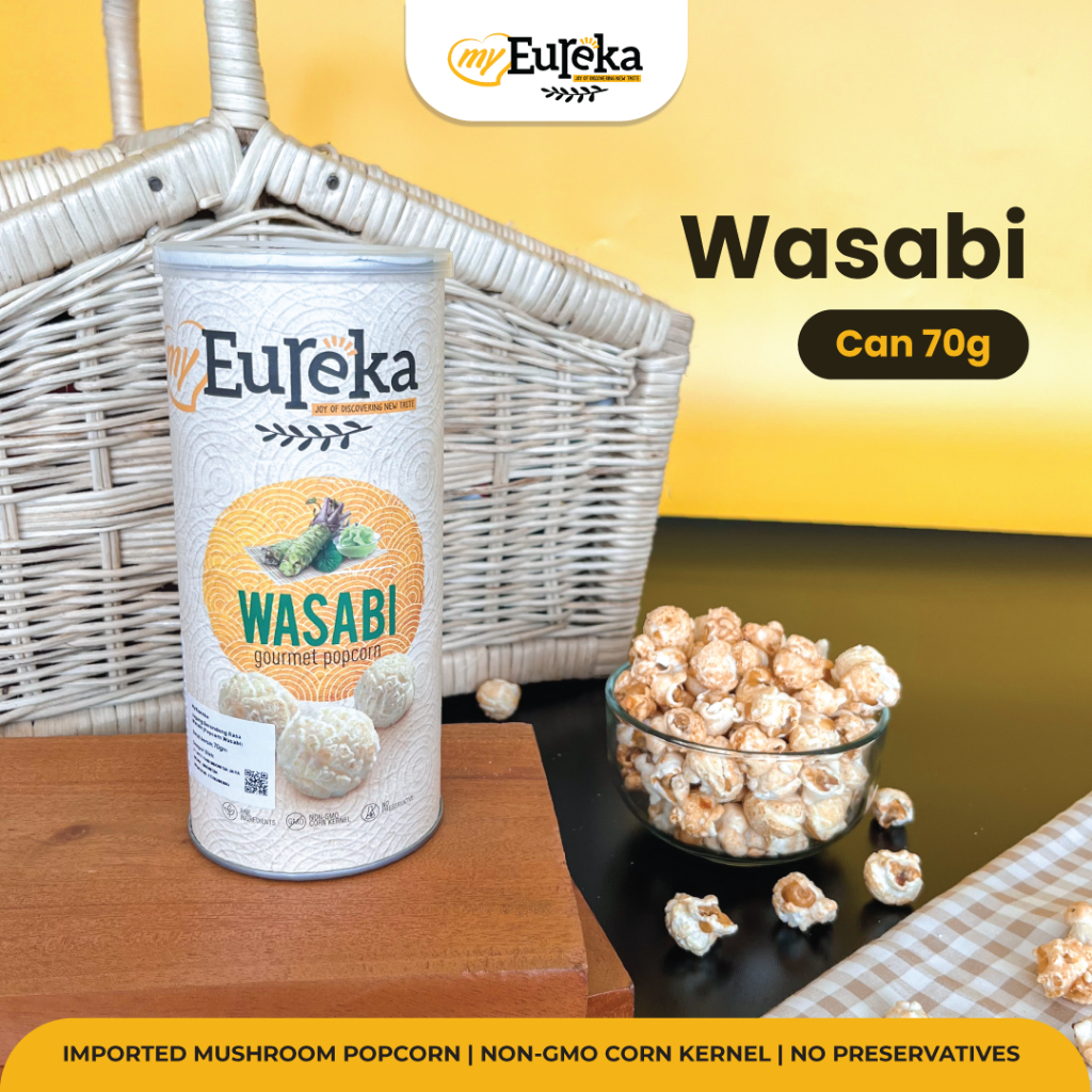 Jual Snack Cemilan Eureka Popcorn rasa Wasabi 70g | Makanan Ringan ...