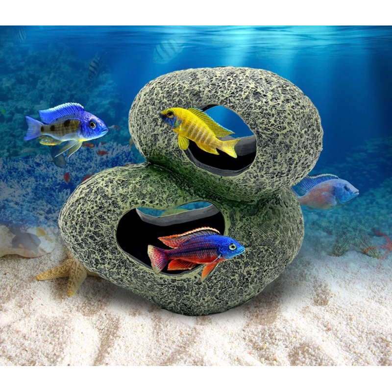 Jual Hiasan Dekorasi Akuarium Aquarium Rumah Ikan Batu Goa Chiclid Beta ...