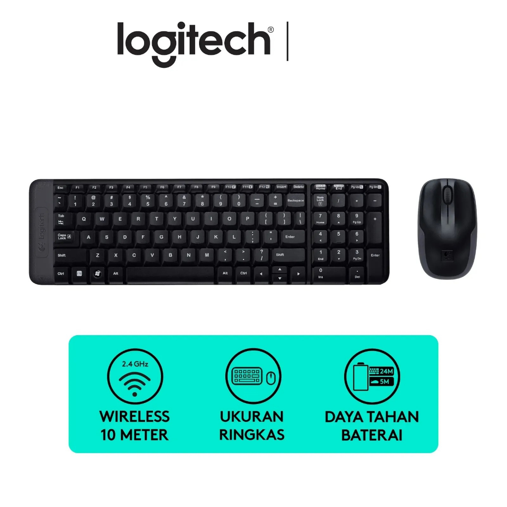 Jual Logitech MK215 Wireless Keyboard & Mouse Combo | Shopee Indonesia