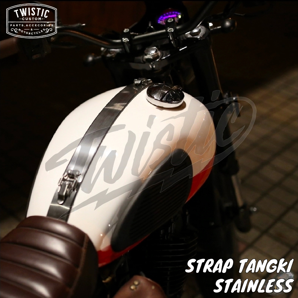 Jual Belt Strap Tangki Stainless Motor Custom Universal Retro Vintage ...