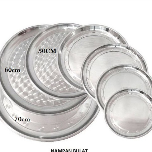 Jual Nampan Bulat Stainless / Nampan Stenlis / Nampan Stanles Tebal ...