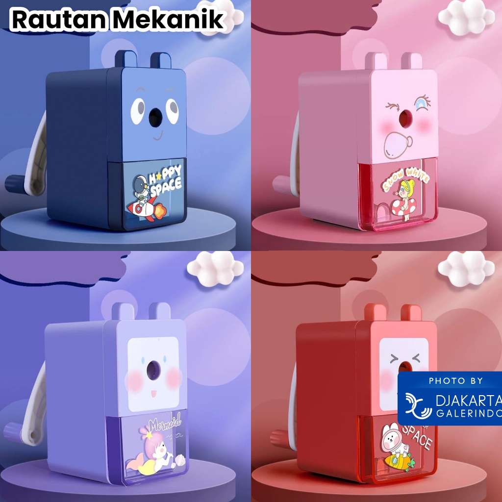 Jual Rautan Pensil Putar Serutan Meja Karakter Lucu Rautan Anak Sekolah ...