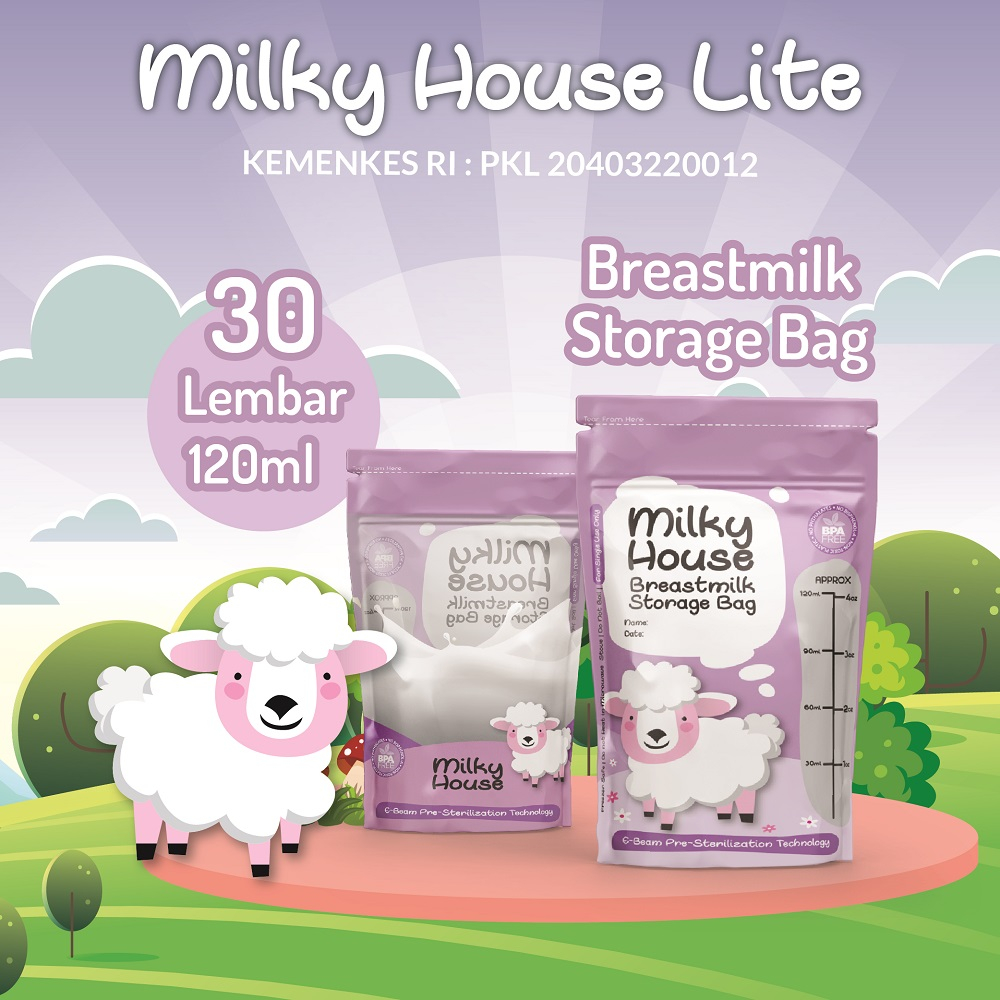 Jual Milky House Kantong ASI 120mL Isi 30 Pcs || KEMENKES RI PKL 20403220012 || Breast Milk ...