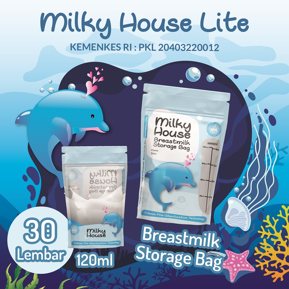 Jual Milky House Kantong ASI 120mL Isi 30 Pcs || KEMENKES RI PKL 20403220012 || Breast Milk ...