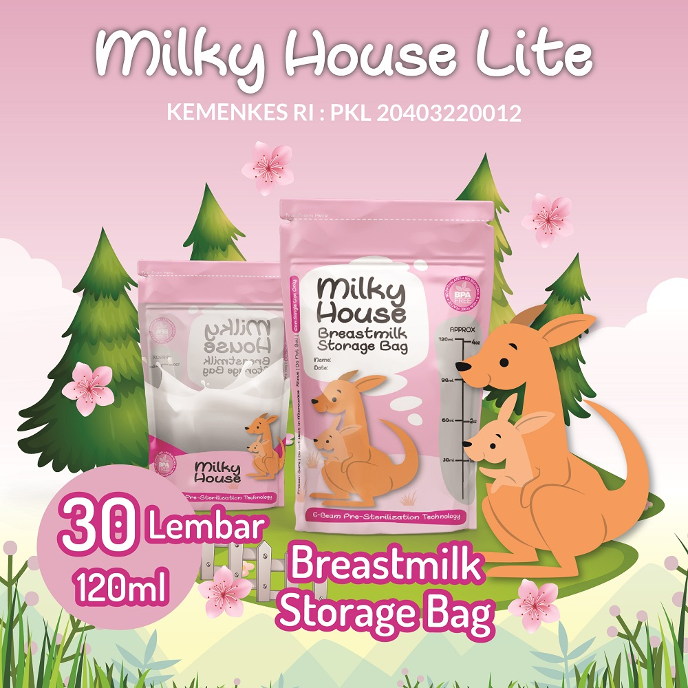 Jual Milky House Kantong ASI 120mL Isi 30 Pcs || KEMENKES RI PKL 20403220012 || Breast Milk ...